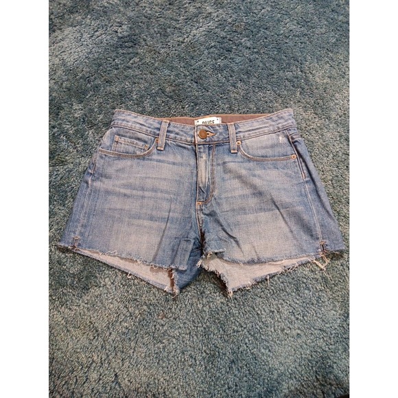 PAIGE | Shorts | Paige Womens 24 Callie Denim Short Raw Hem Frayed Blue ...
